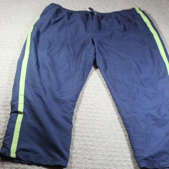tek gear | Pants & Jumpsuits | Tek Gear Navy With Neon Green Stripe Athletic Track Pants With ...